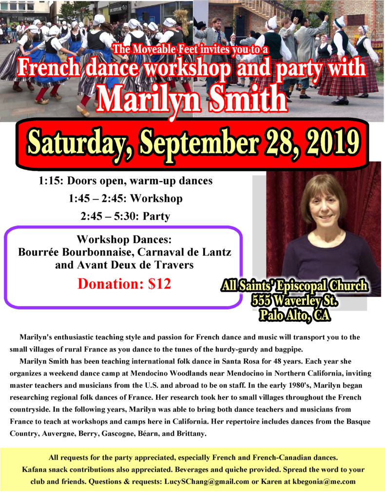 French Dance Workshop and Party - Folk Dance Federation of California